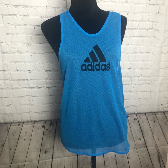 adidas | Tops | Adidas Blue Mesh Athletic Tank | Poshmark